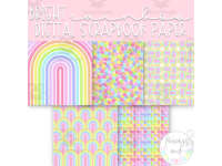 Bright Rainbow Digital Papers | 12" x 12" by Teach Simple