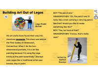 Building Art Out of Legos | Reading Comprehension Activities | Micro ...