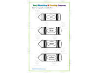 Busy Matching & Naming Crayons Worksheet by Teach Simple