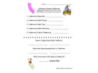 California Worksheet by Teach Simple