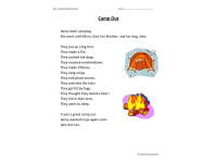 Camp Out Reading Comprehension Worksheet by Teach Simple