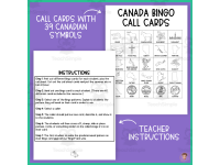 Canada Bingo (40 Cards, 8 Ways to Win) by Teach Simple