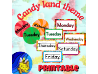 Candy Land classroom decoration days of the week by Teach Simple