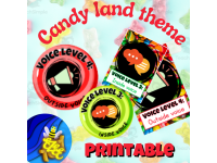 Candy land classroom decoration voice level posters by Teach Simple