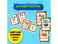 Candyland classroom decoration alphabet posters by Teach Simple