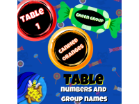Candyland classroom decoration table numbers by Teach Simple