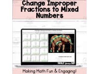 Change Improper Fractions to Mixed Numbers Self-Checking Digital ...