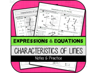 Characteristics of Lines NOTES & PRACTICE by Teach Simple