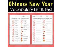 Chinese Lunar New Year Vocabulary - Digital Activities, Word List ...