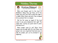 Christian Christmas Reading Comprehension Worksheet by Teach Simple