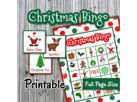 Christmas Bingo Cards and Memory Game - FULL PAGE - Printable - Up to ...
