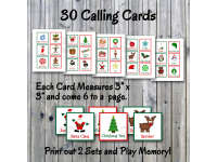 Christmas Bingo Cards and Memory Game - FULL PAGE - Printable - Up to ...