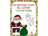 Christmas Color by Lowercase Letter by Teach Simple