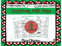 Christmas Math Maze | Mixed Math Review by Teach Simple