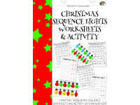 Christmas Sequence Lights Worksheets by Teach Simple