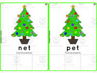Christmas Short Vowels Spelling Cards by Teach Simple