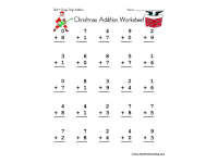 Christmas Single Digit Addition Worksheet by Teach Simple