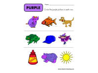 Circling Examples of Purple Worksheet by Teach Simple