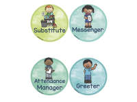 Classroom Job Labels - Blue and Green Theme by Teach Simple
