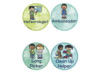 Classroom Job Labels - Blue and Green Theme by Teach Simple