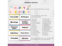 Classroom Job Sign in Rainbow Theme - 100% Editable by Teach Simple