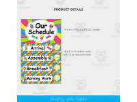 Classroom Schedule Cards with Clocks in Candy Land Theme - 100% ...
