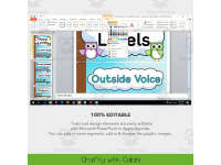 Classroom Voice Level Clip Chart in Cute Owl Theme - 100% Editable by ...