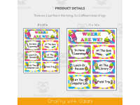 Classroom Where Are We Door Sign in Candy Land Theme - 100% Editable by ...