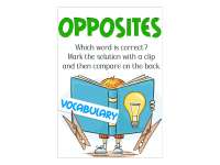 Clip Cards - Opposites including spelling and vocabulary by Teach Simple