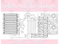 Color All The Things: August Coloring Page Set by Teach Simple