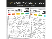 Color by Sight Word Practice Game, High Frequency FRY Words, 2nd 100 ...