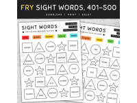 Color by Sight Word Practice Game, High Frequency FRY Words, 5th 100 ...