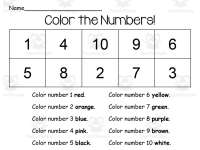 Color Your Numbers 1-10 Printable by Teach Simple