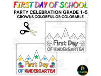 Colorful or Colorable Cut Out Crowns for Grades 1-5 for the First Day ...