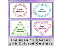 Colorful Shapes Mindfulness Breathing Exercises Activities Cards for ...