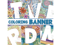 Coloring BANNER - Letters, numbers and symbols - Bulletin board by ...
