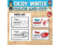 Coloring Cards For Kids! - Winter Coloring Cards by Teach Simple