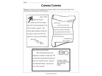 Comma Comma Worksheet by Teach Simple