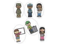 Community Helpers Stick Puppets by Teach Simple