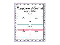Compare and Contrast Cause and Effect Graphic Organizer Worksheet by ...
