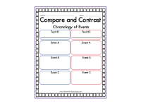 Compare and Contrast Chronology of Events Graphic Organizer Worksheet ...