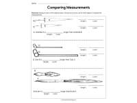Comparing Object Lengths Worksheet by Teach Simple