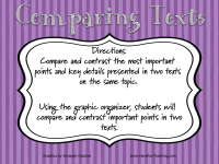 Comparing Texts Compare and Contrast Activity by Teach Simple