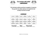 COMPRENDRE present tense conjugation practice - À vos marques, prêts ...