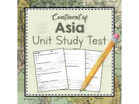 Continent of Asia | Unit Study Test | Geography Bundle by Teach Simple
