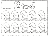 Count and Color - Cat In The Hat - Dr Seuss Inspired Activity by Teach ...
