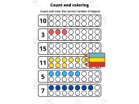 count and color worksheets for kindergarten. by Teach Simple