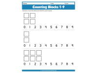 Counting Blocks 1-9 Worksheets by Teach Simple