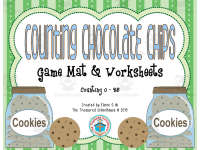 Counting Chocolate Chips Game Mat + Worksheets by Teach Simple