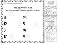 Counting Chocolate Chips Game Mat + Worksheets by Teach Simple